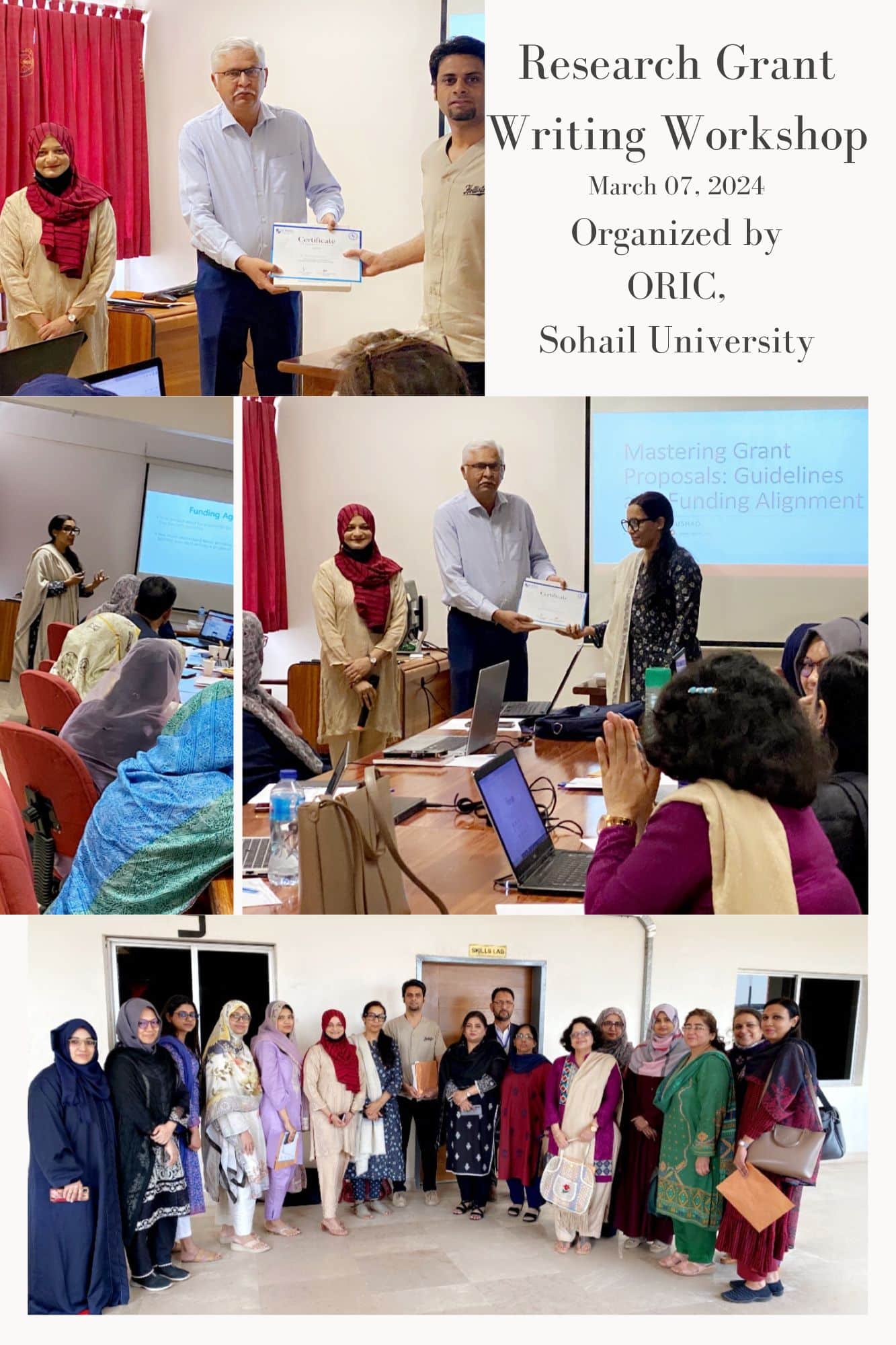 Research Grant Writing Workshop Sohailuniversity